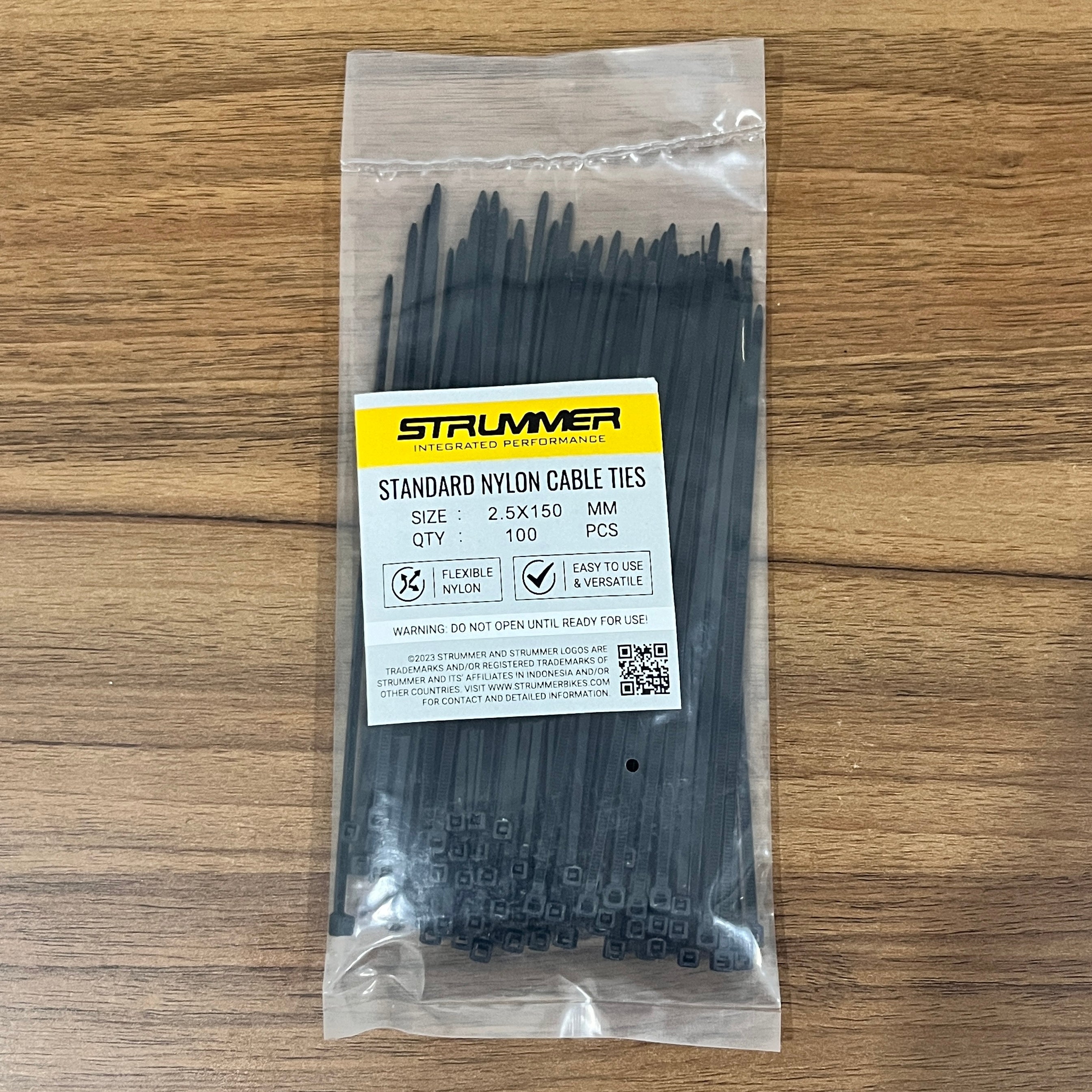 Strummer 2.5x150 Standard Nylon Cable Ties (100 Pcs/Pack) – Strummer ...