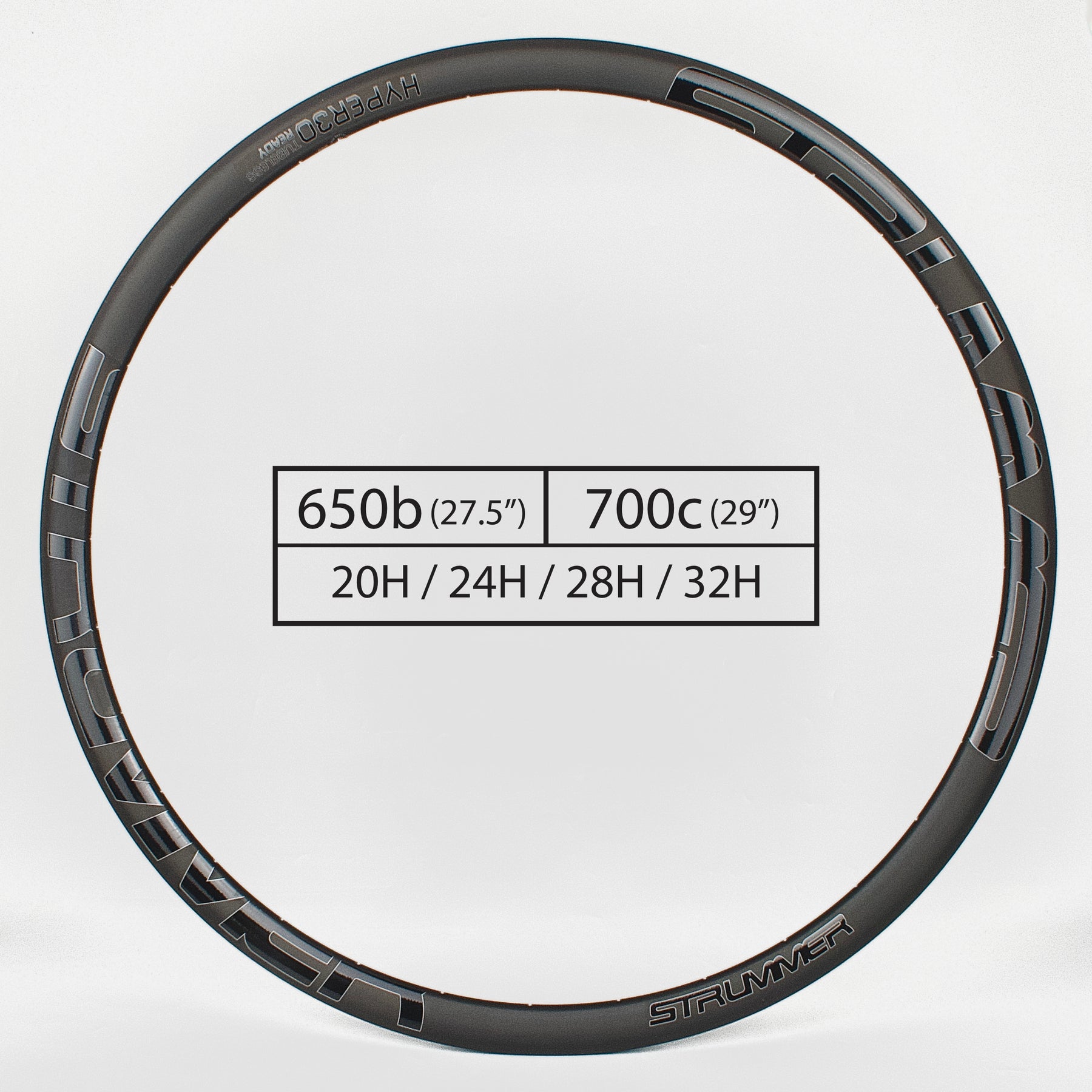 Strummer Hyper30 Disc Brake Alloy Road Bike Rim (650B/700C, 20H/24H/28H ...